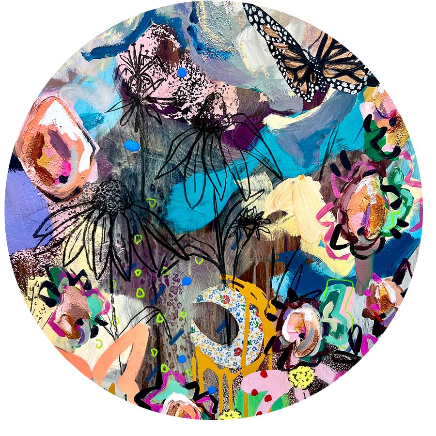 Sticker: Garden Flowers – Jenny Meyer-McCall Art